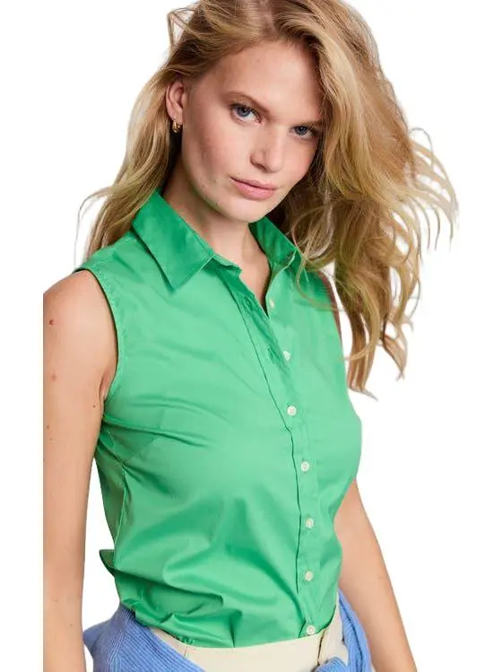 The Shirt By Rochelle Behrens The Sleeveless Shirt - Kelly Green
