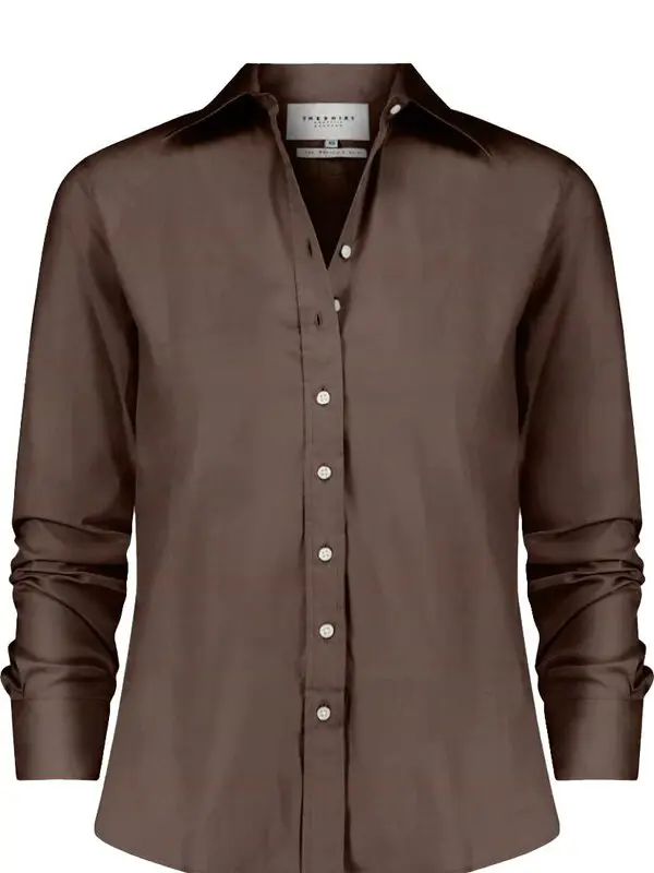 The Shirt By Rochelle Behrens The Boyfriend Shirt - Brown