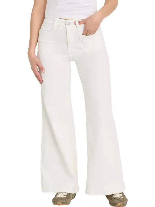 Good American Palazzo High-waist Jeans - White001