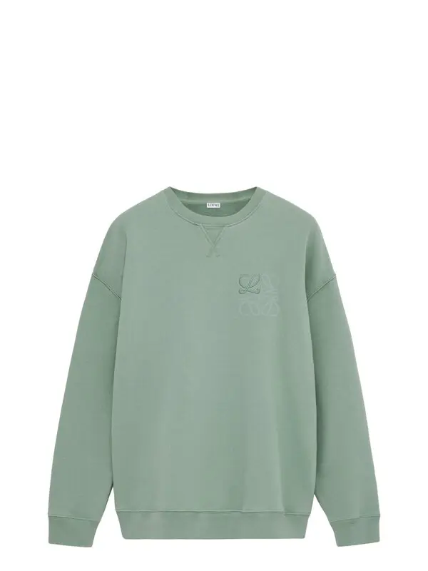 Loewe Cotton-blend Anagram Sweatshirt - Green
