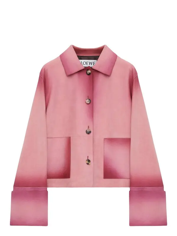 Loewe Lambskin Turn-up Jacket - Pink