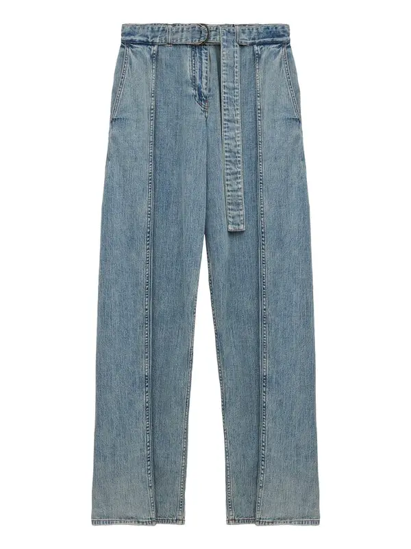 Loewe Belted Twist Wide-leg Jeans - Blue