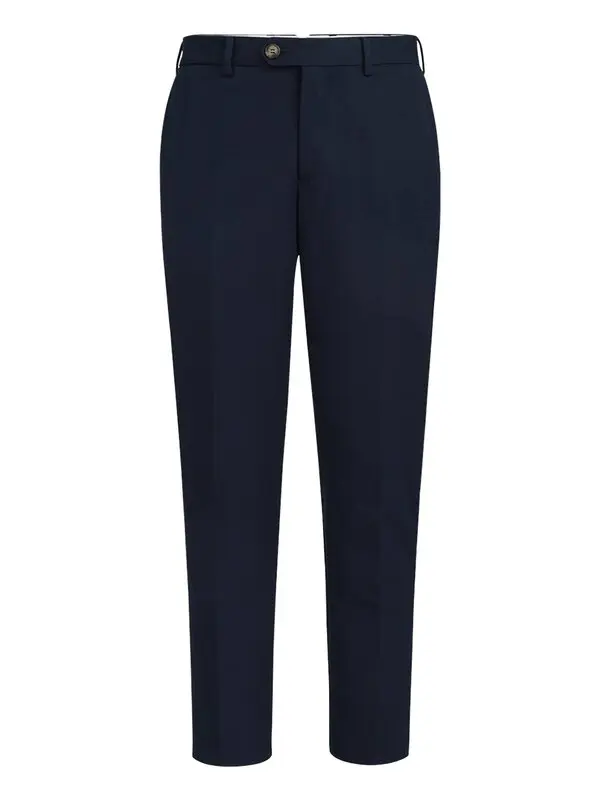 Brunello Cucinelli Cotton-virgin Wool Gabardine Trousers - Blue