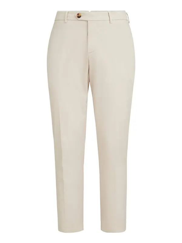 Brunello Cucinelli Pima Cotton Comfort Gabardine Trousers - Brown