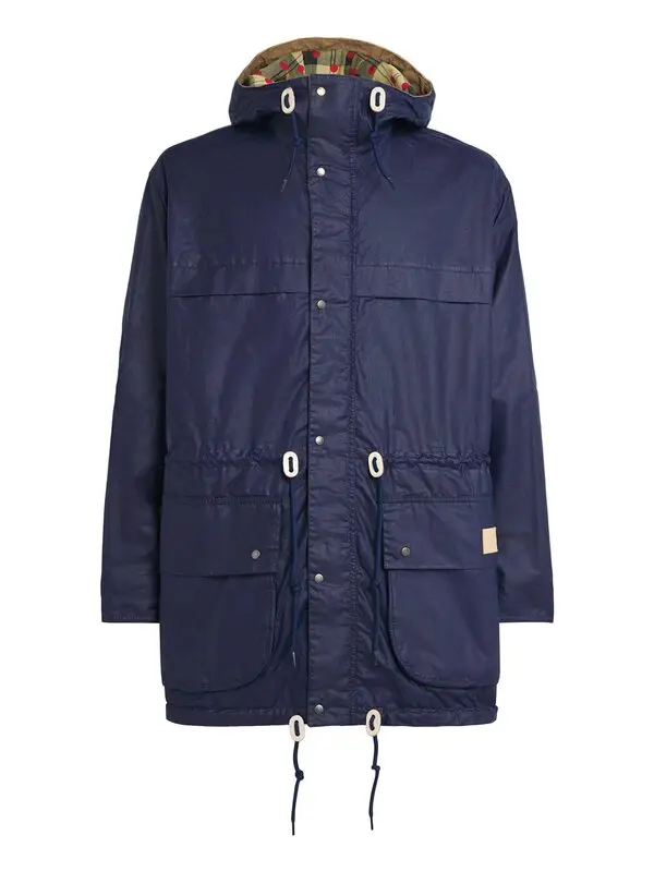 Barbour X Paul Smith Durham Waxed Jacket - Blue