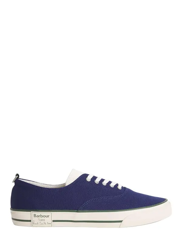 Barbour X Paul Smith Embroidered Low-top Sneakers - Navy