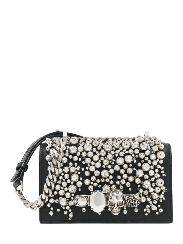 Alexander McQueen Mini Embellished Cross-body Bag - Black