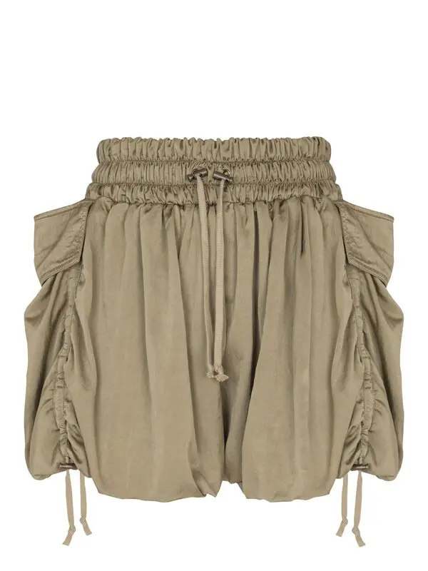 Balmain Twill Drawstring Shorts - Green