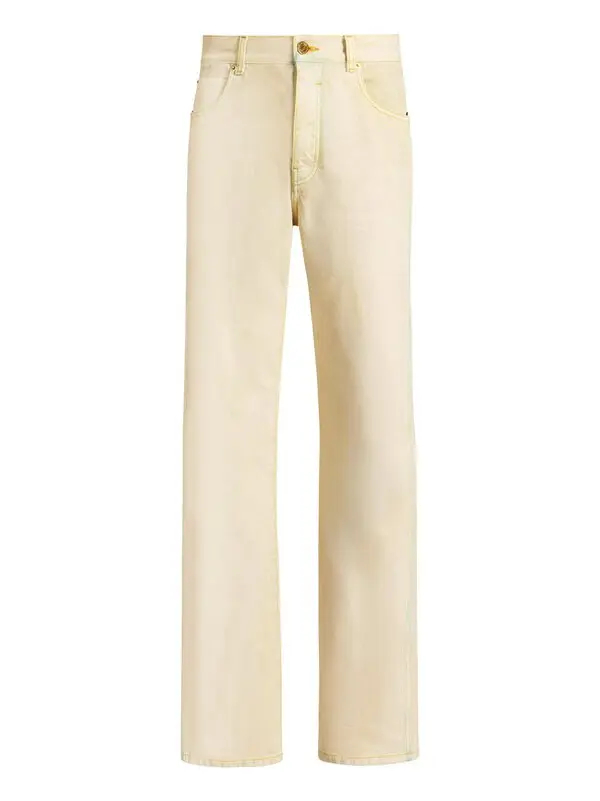 Balmain Faded Straight-fit Jeans - Beige