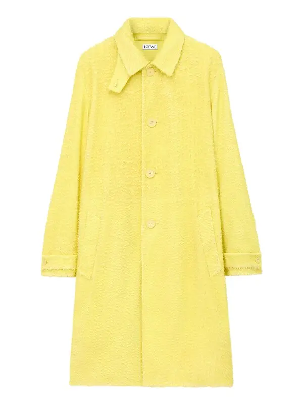 Loewe Lambskin Textured Trench Coat - Yellow