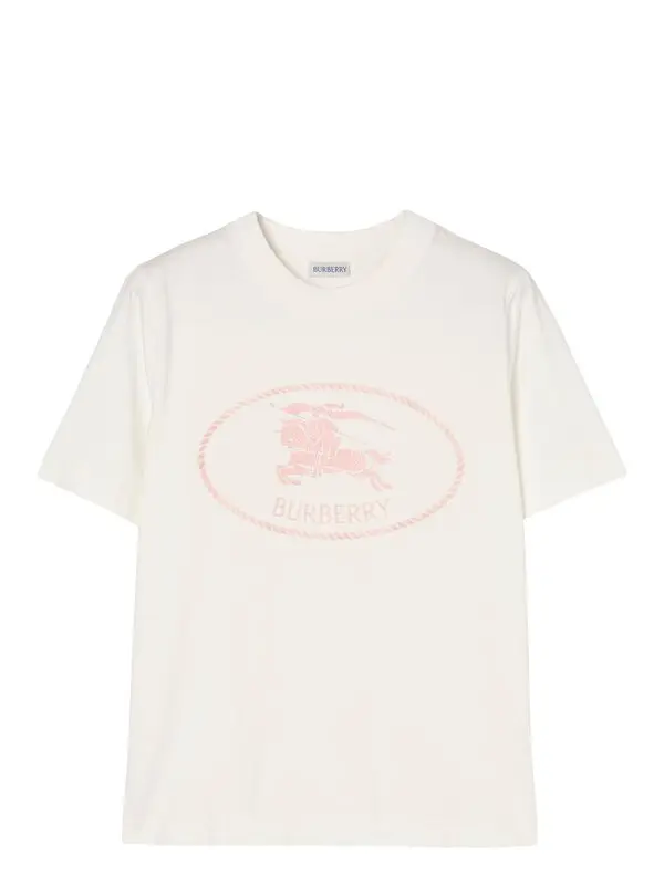 Burberry Cotton Equestrian Knight Design T-shirt - Pink