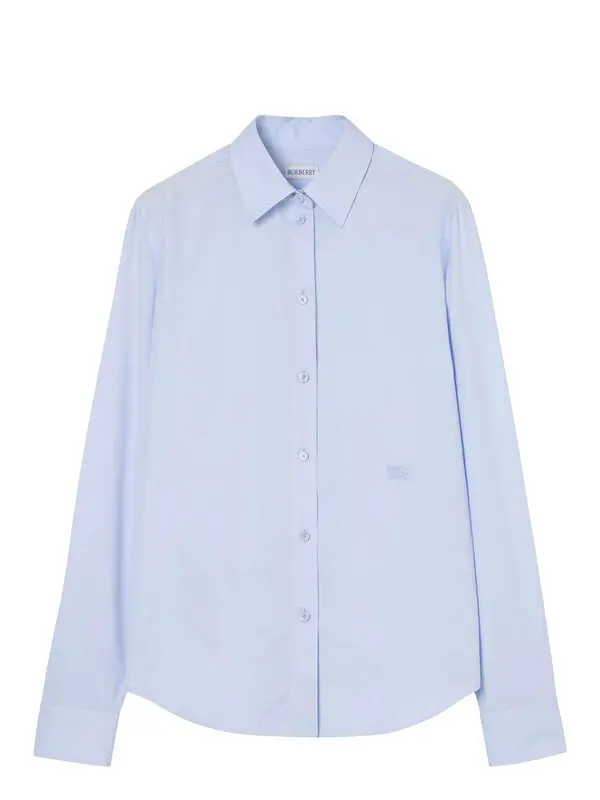 Burberry Cotton Poplin Ekd Shirt - Blue