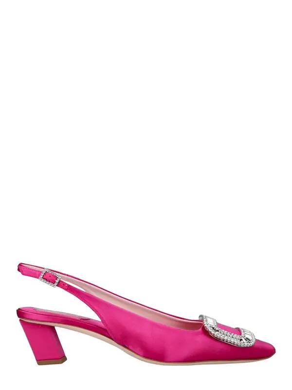 ROGER VIVIER Pilgrim Slingback Pumps 45 - Pink