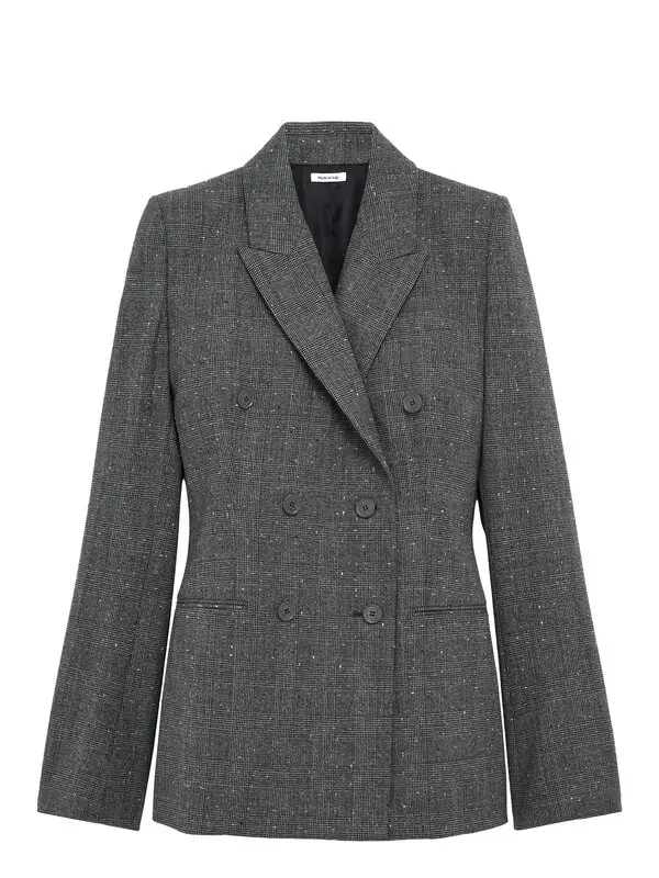 Alexander McQueen Wool Double-breasted Blazer - Black
