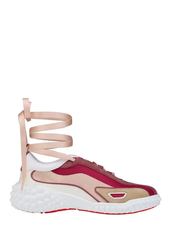 CHRISTIAN LOUBOUTIN Mara Lace-up Sneakers - Pink