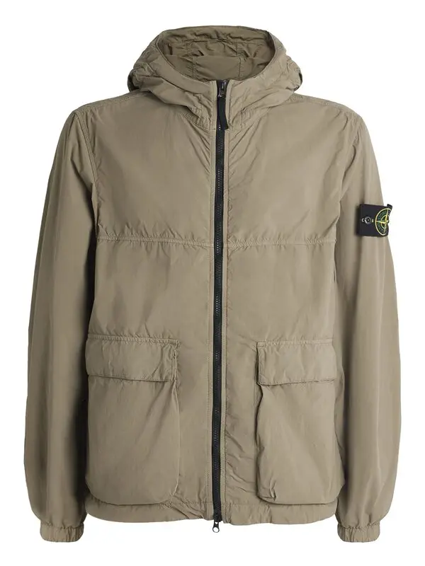 Stone Island Short Hooded Parka - Green