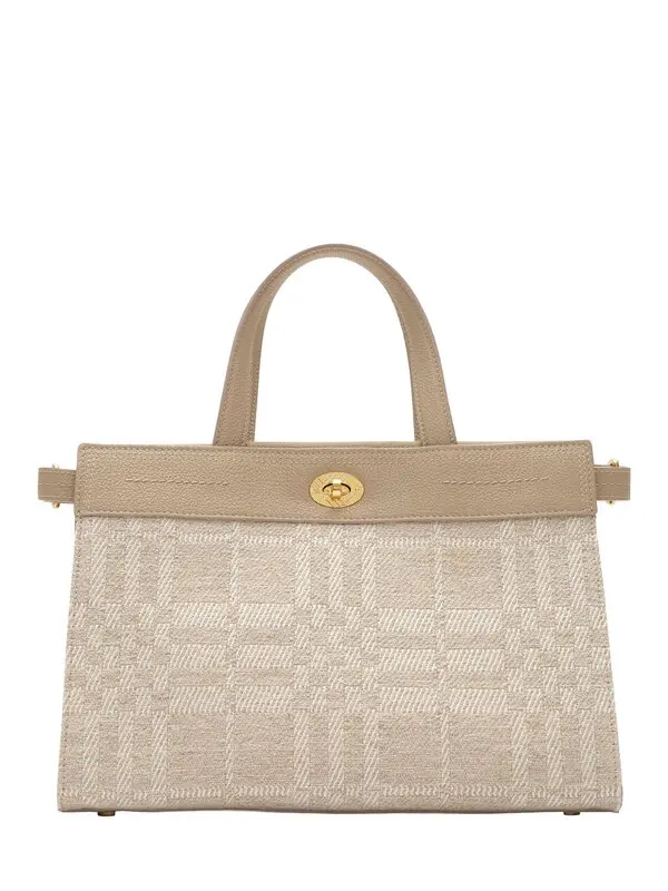 Burberry Linen-cotton Cotswolds Tote Bag - Neutral
