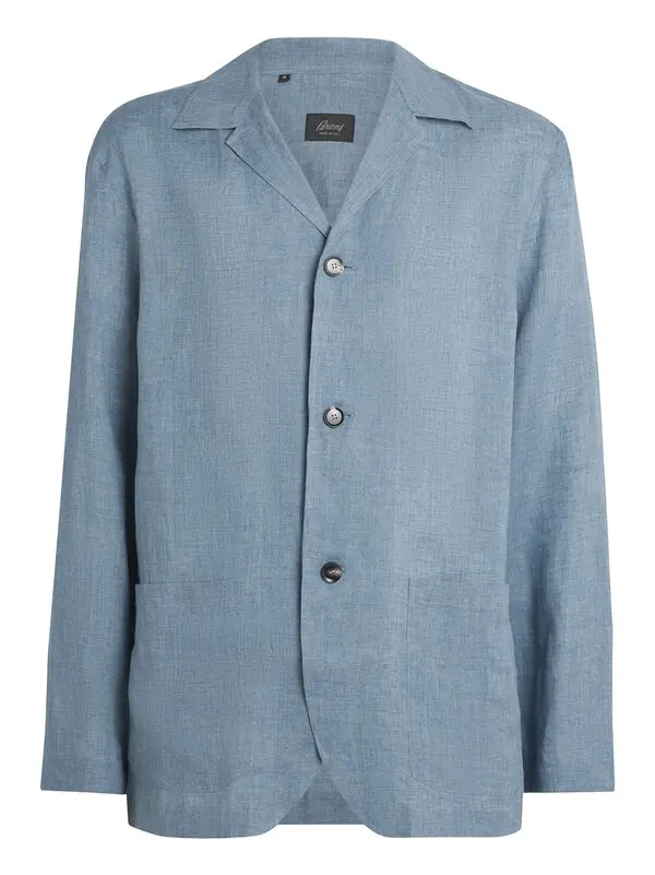 Brioni Linen Overshirt - Blue