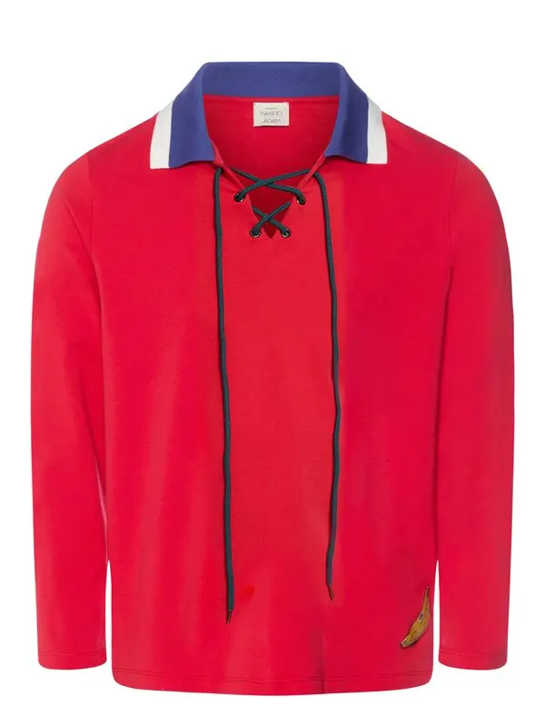 Hanro X Charlotte Adam Stretch-cotton Rugby Shirt - Red