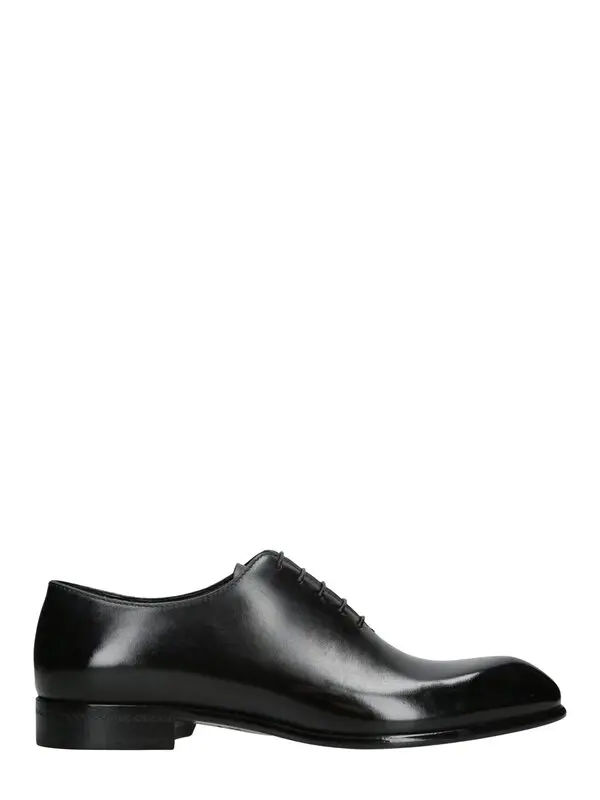 Zegna Leather Vienna Oxford Shoes - Black