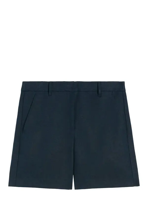 Max Mara Linen Tailored Shorts - Blue