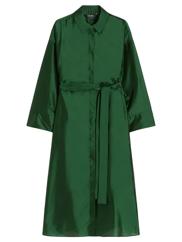 Max Mara Belted Midi Dress - Green