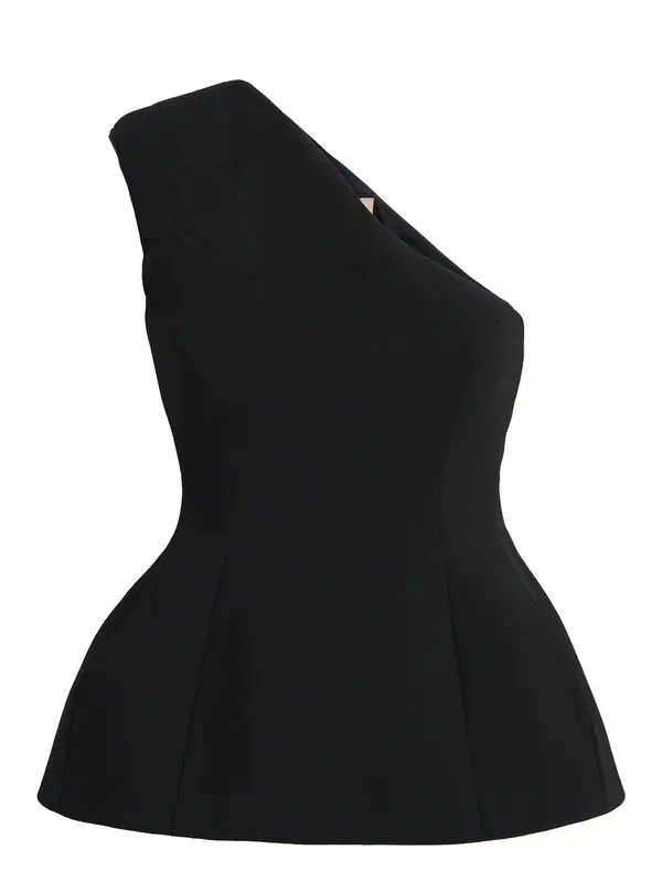 ROKSANDA Crepe One-shoulder Vala Blouse - Black
