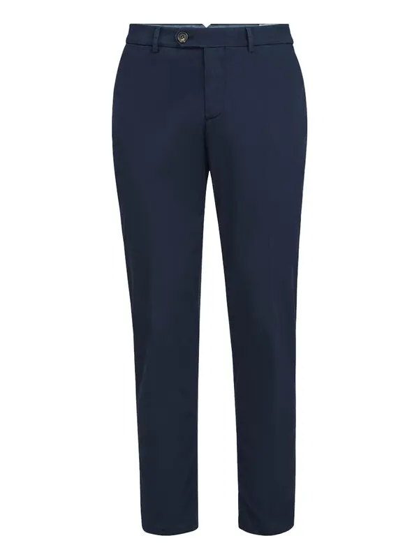 Brunello Cucinelli Pima Cotton Gabardine Trousers - Blue