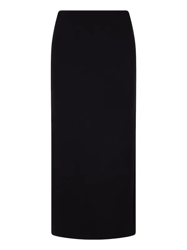 Max Mara Stretch-crepe Midi Skirt - Black
