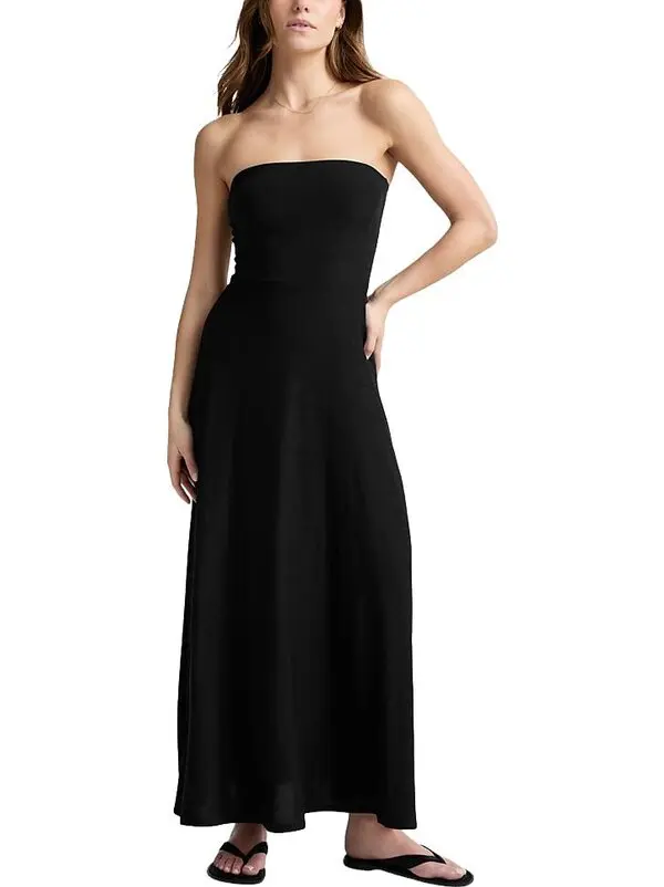 Beyond Yoga Featherweight Strapless Maxi Dress - Darkest Night