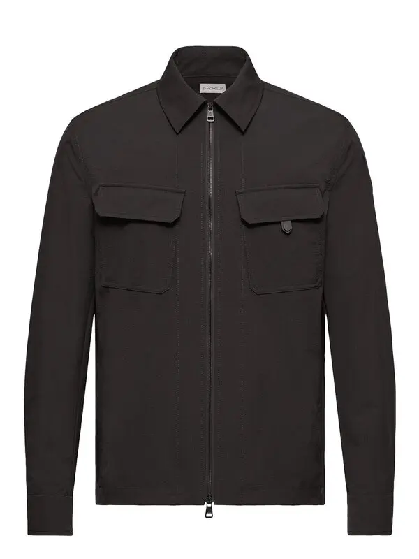 Moncler Seersucker Shirt Jacket - Black