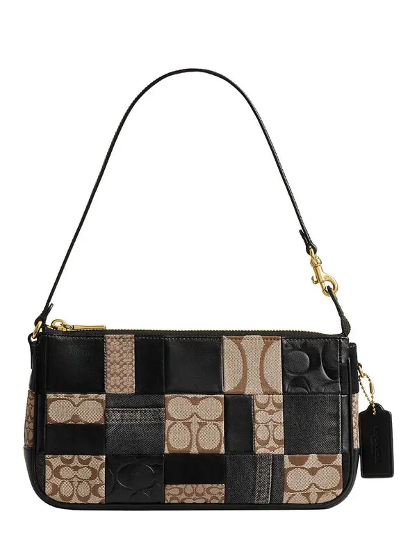 COACH Plaza Bag 25 With Patchwork - Brass/black Multi