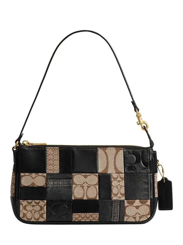 COACH Plaza Bag 25 With Patchwork - Brass/black Multi
