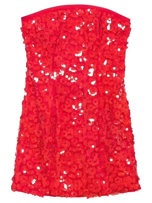 Cynthia Rowley Paillette-embellished Mini Dress - Red