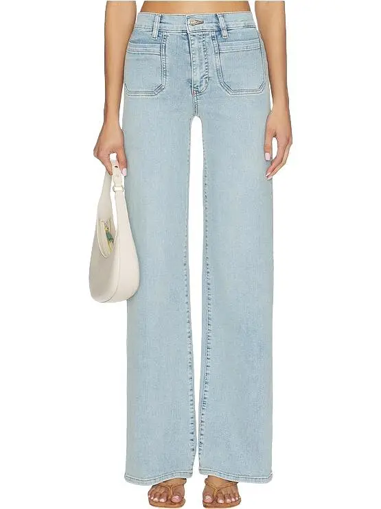 FRAME Le Slim Palazzo Modernist Pocket Long Jeans - Tribute