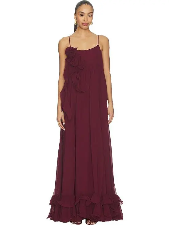 ANIYE RECORDS Long Dress - Burgundy