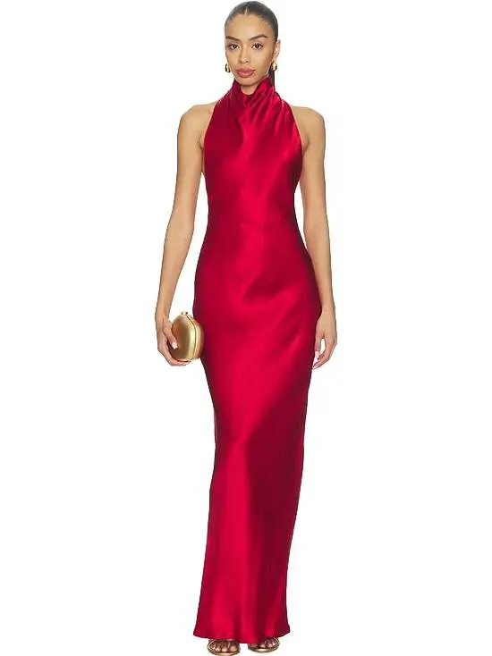 SNDYS Nara Maxi Dress - Deep Red