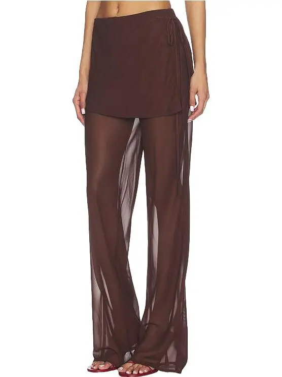 MADISON THE LABEL Sara Pant - Chocolate