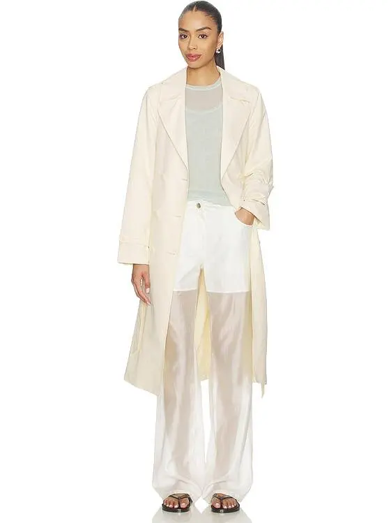 Soia & Kyo Blaire Packable Trench Coat - Sidewalk Chalk