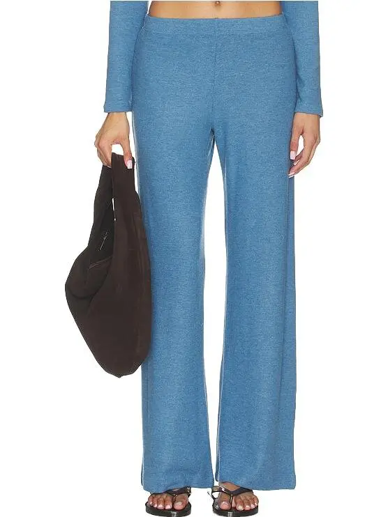 LESET Lauren Wide Leg Pant - Bleuet Melange