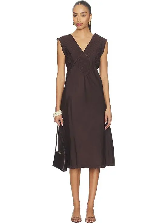 Free People Me + You Midi Slip Dress - Chocolate