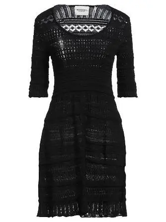 MARANT ETOILE Mini Knitted Flared Dress - Black