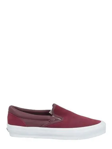 VANS VAULT Burgundy Leather Sneakers - Red