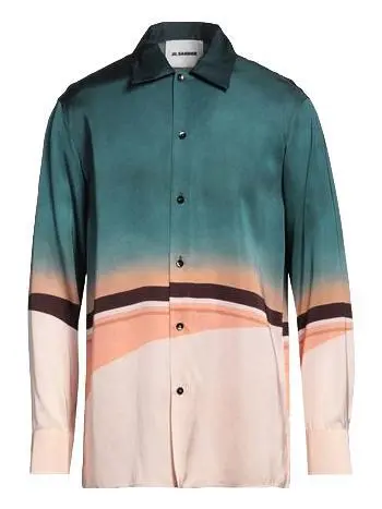 JIL SANDER Shirt Deep Teal Size Viscose - Green