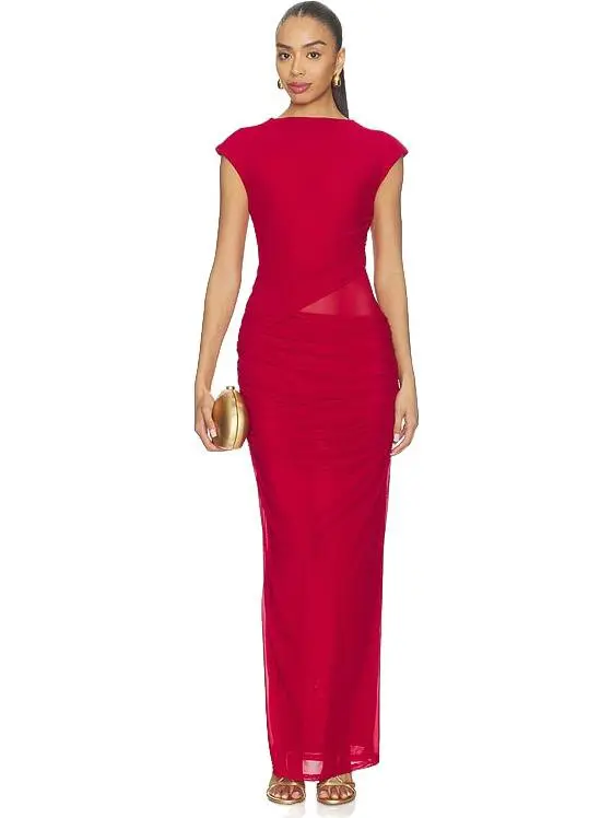 SNDYS. Lorelai Maxi Dress - Red