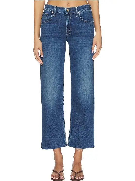 MOTHER The Newbie Ankle Fray Jeans - Blue