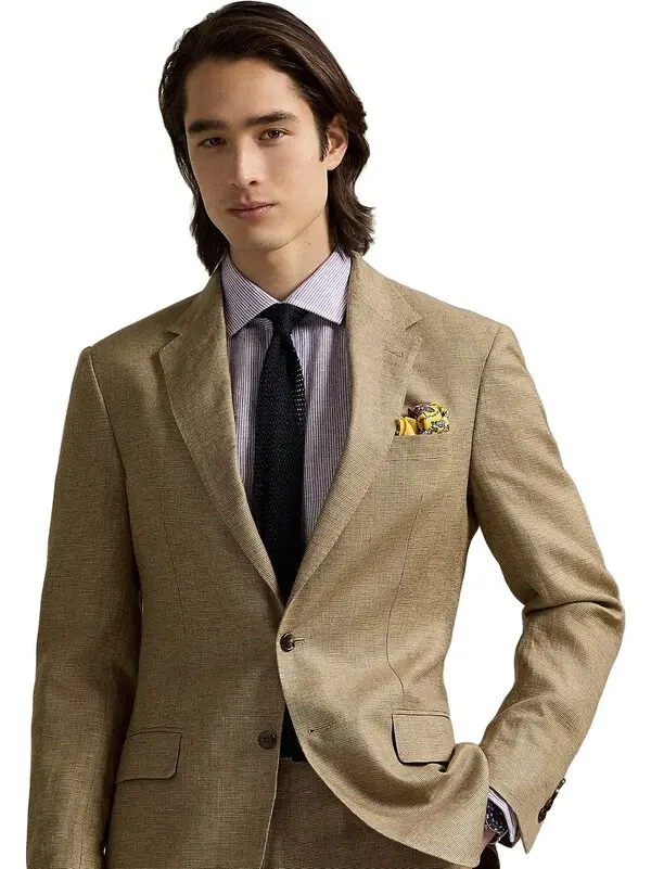 Ralph Lauren Polo Tailored Fit Tick-weave Sport Coat - Tan Multi