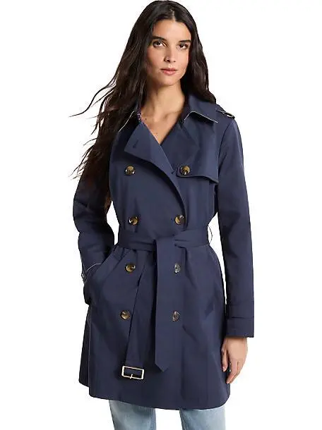 Michael Kors Belted Trench Coat - Blue