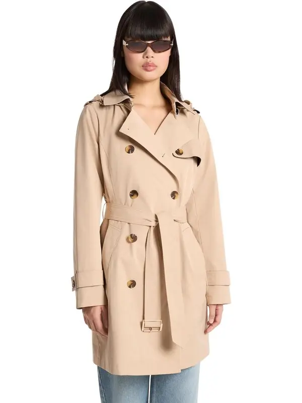 Michael Kors Belted Trench Coat - Natural
