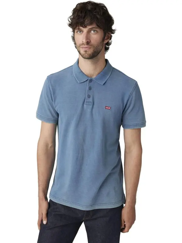 LEVI'S True Indigo Housemark Polo Shirt - True Indigo Pique